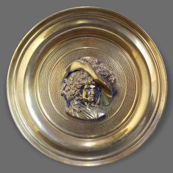 Lombard | Wall Decor | Vtg Lombard 6in Large Brass Wall Relief Plate ...